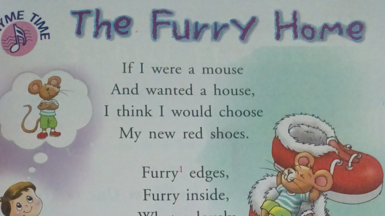 The Furry Home ( Poem), Class-1, Learn well smart Communicative English, Blue Bells School.