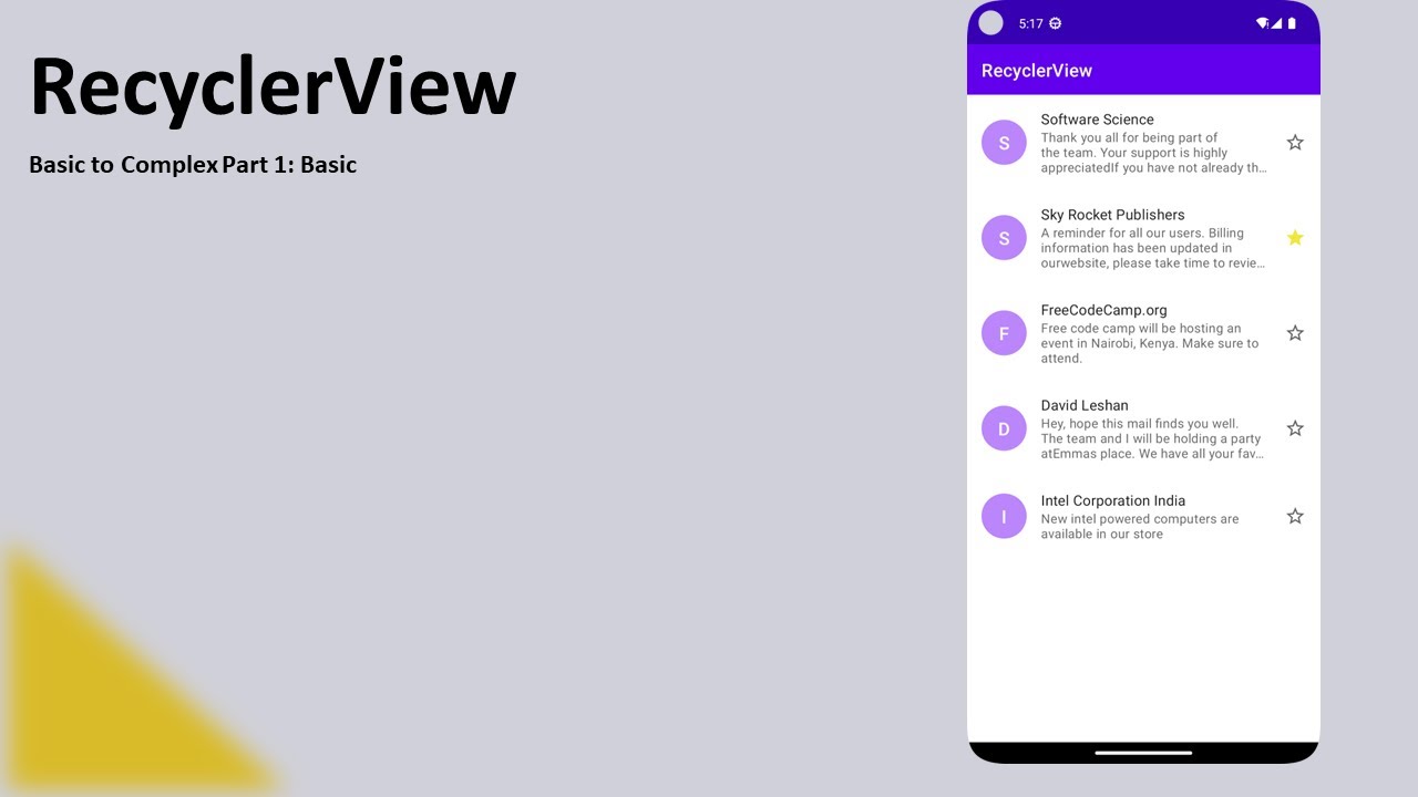 RecyclerView (Android Kotlin) Part 1