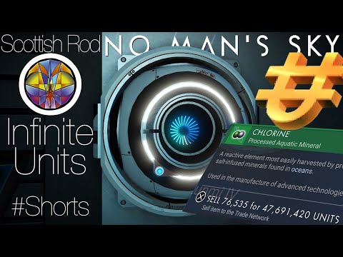 No Man's Sky 💰 Infinite Units - Make Money Fast Early Game Chlorine Loop - NMS Scottish Rod #Shorts