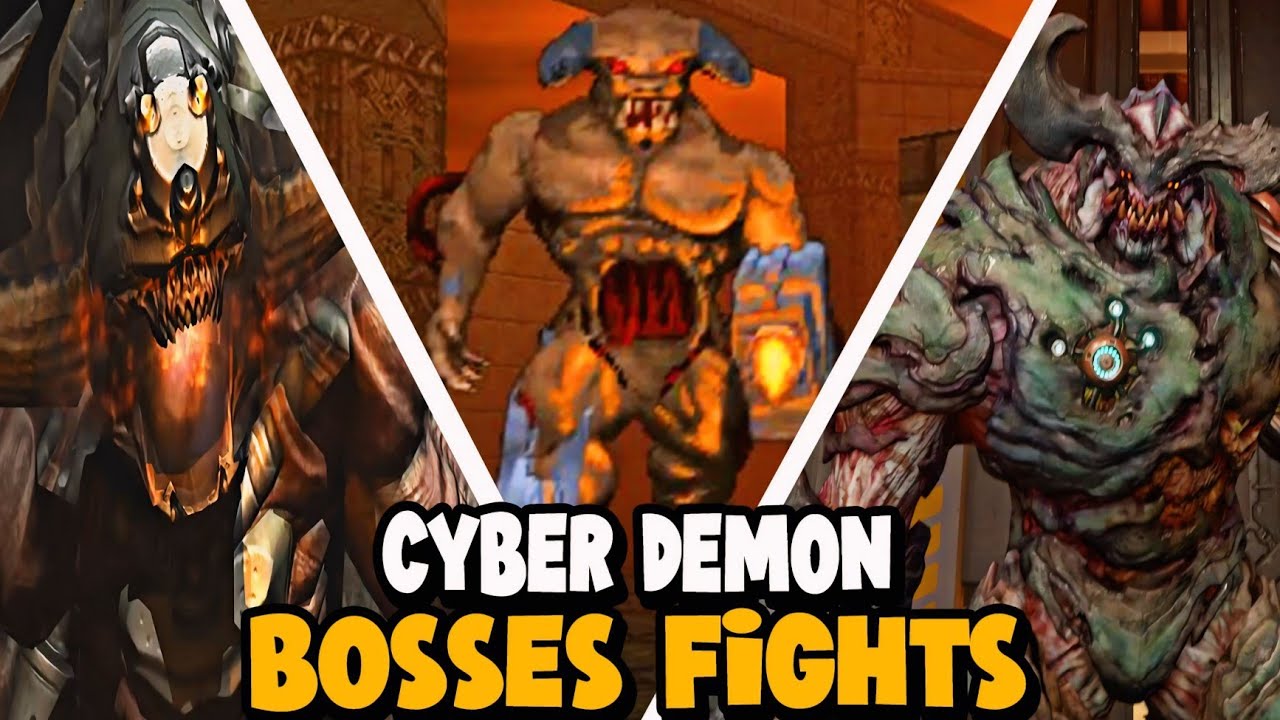 ALL CYBERDEMON BOSSES FIGHT IN DOOM GAMES (1993 - 2016)