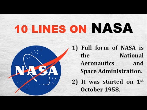 Few Lines about NASA in English | 10 Lines on NASA in English