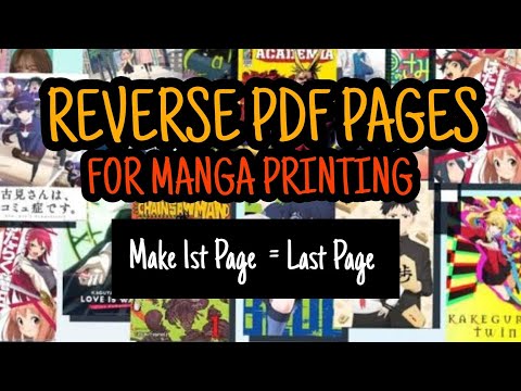 Manga Printing Guide - Reverse Pages Of Pdf