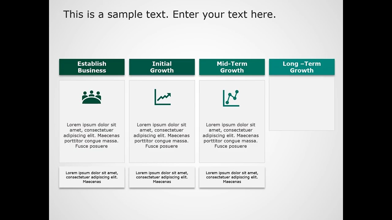 Animated 4 Steps Business Development PowerPoint Template