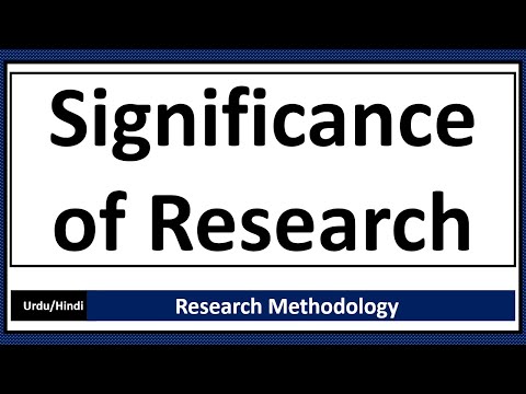 Significance of Research