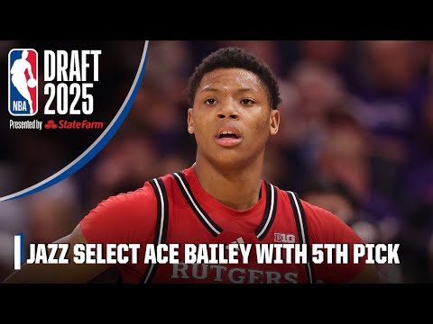 Utah Jazz select Ace Bailey with 5th pick | 2025 NBA Draft Highlights 🎥