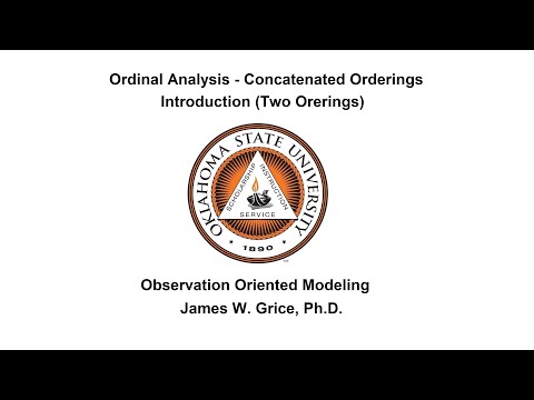 Ordinal Pattern -- Concatenated Orderings Introduction I