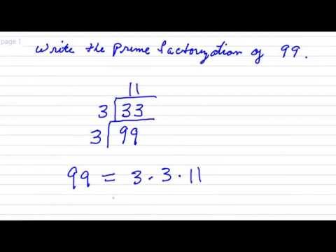 Write the prime factorization of 99 - Youtube