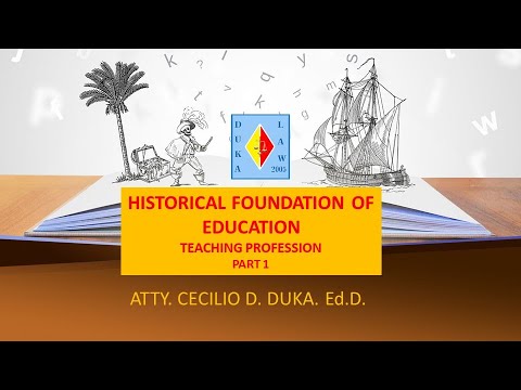 HISTORICAL FOUNDATION OF EDUCATION (Teaching Profession Part 1)
