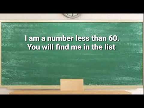 WHAT NUMBER AM I?