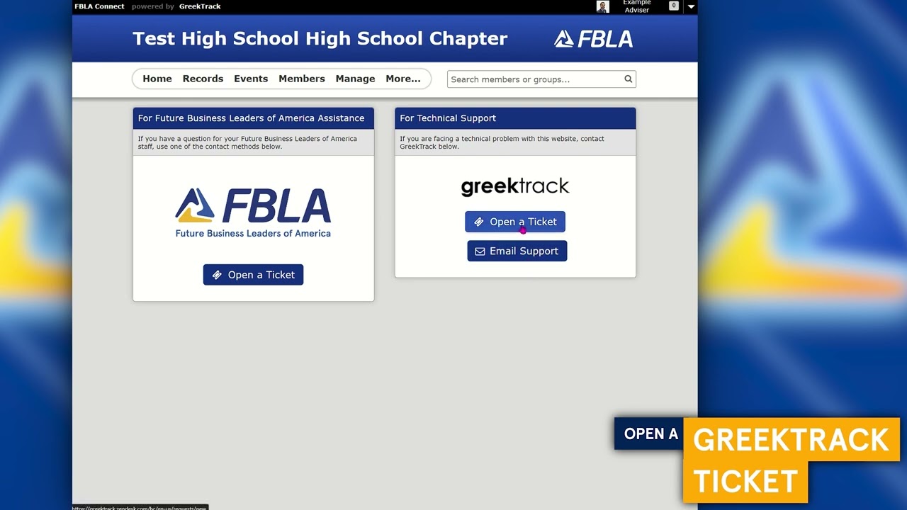 FBLA Connect Tutorial: Getting Help