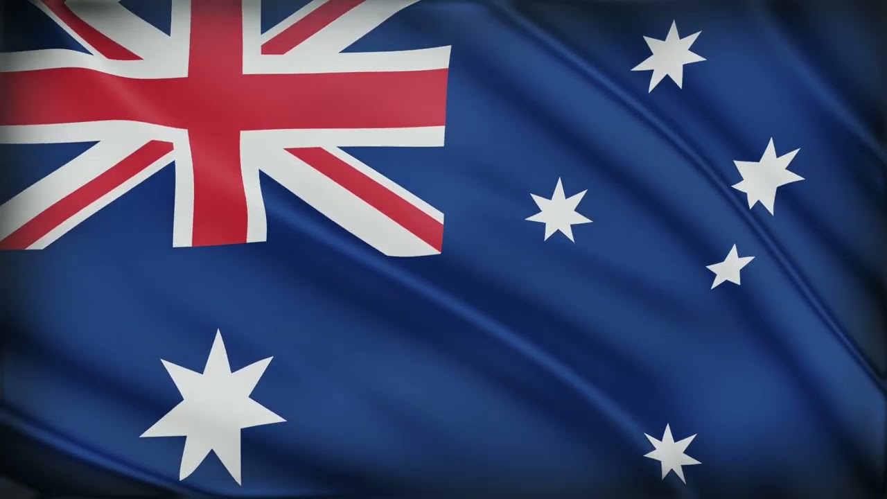 Australia National Flag Waving Australia Flag Background Video