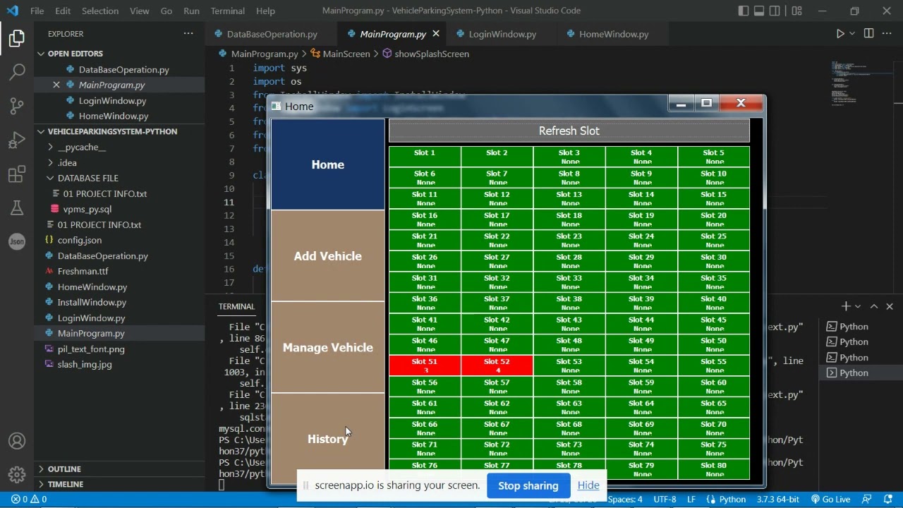 21A21 VEHICLE PARKING MANAGEMENT SYSTEM (PYTHON BASED)