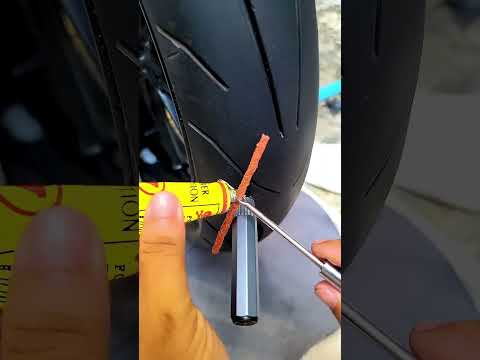 Can You Fix a Flat Tire in Minutes? #automotive #motorcycle #tires #motorbike #garage #flattire #diy