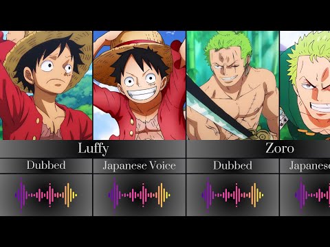 Straw Hat Pirates Japanese Voice Vs Dubbed | One Piece (With Audio)✔
