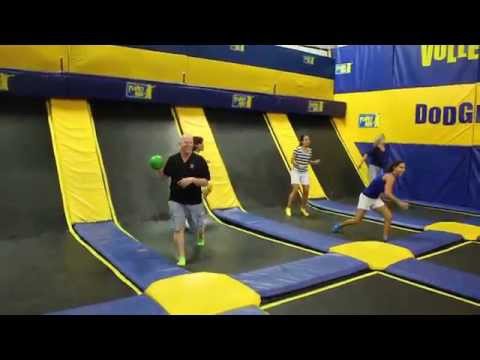 Trampoline Dodgeball - Parents vs. Children - Planet Air Sports