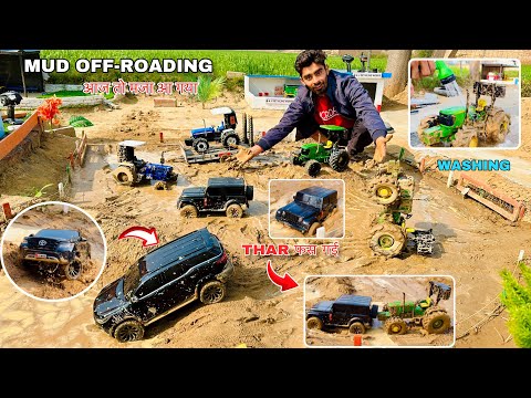 Rc tractor and cars mud off-roading 🔥🔥full fun in mud -@Aakash946