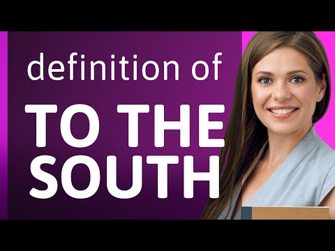 To the south | TO THE SOUTH meaning
