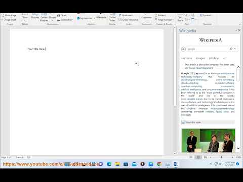 Use Wikipedia in Microsoft Word on Windows