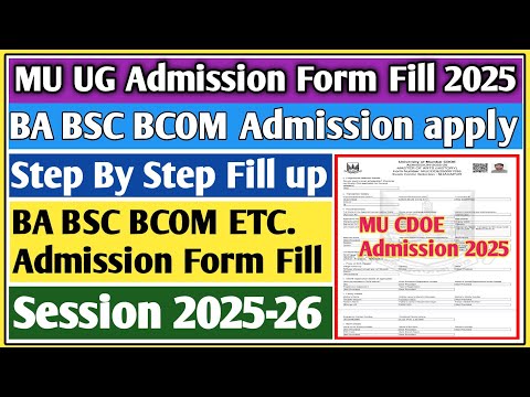 Mumbai University form filling 2025 | UG admission 2025 apply online |ug Admission apply online 2025