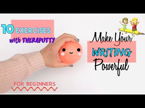 HAND STRENGTHENING Exercises with Theraputty for Beginners l OT Teletherapy l Handwriting Warm Ups