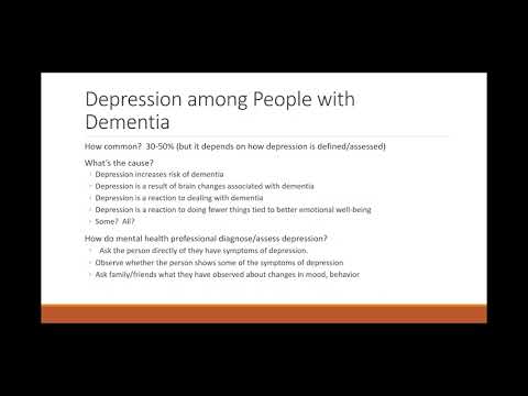 Care Connection Webinar: Depression in Older People with Cognitive Impairment