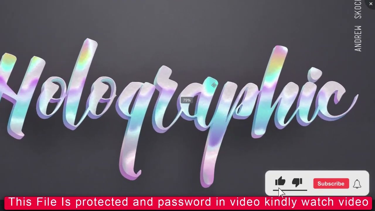 10 Source Holographic Text Effect Photoshop Tutorial
