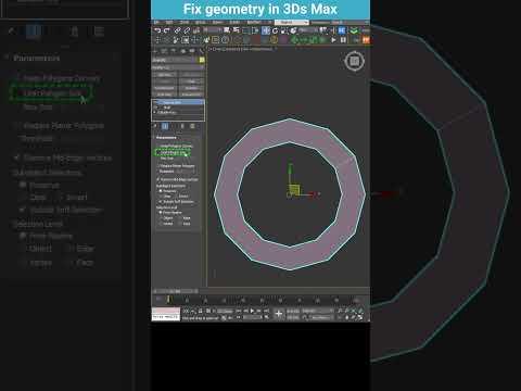 Fixing Geometry with Turn To Poly in 3Ds Max #shorts  #3dsmax #modeling