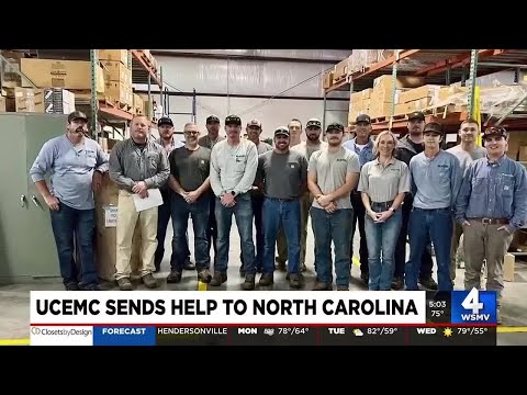 Upper Cumberland Electric Membership Corporation providing aid in North Carolina