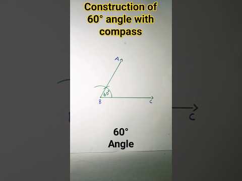 How to construct 60° angle with compass#shorts#viralshorts#yt shorts#GM trick#RB knowledge explore