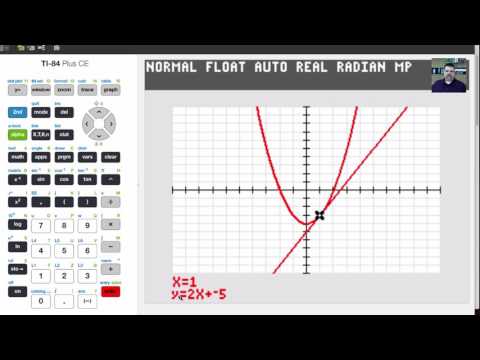 TI-84 CE Tutorial 35 Finding The Equation of the Tangent Line of a Curve at a Point