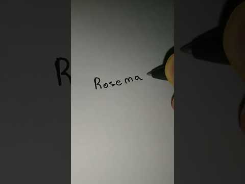 drawing the name rosemary in my nice hand writing