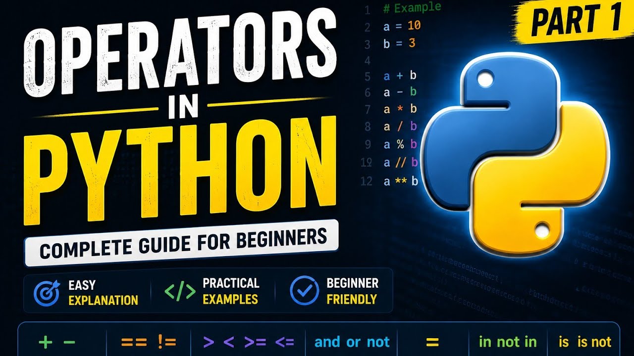 Operators in Python Explained | Types of Operators & Why We Use Them (Part 1)