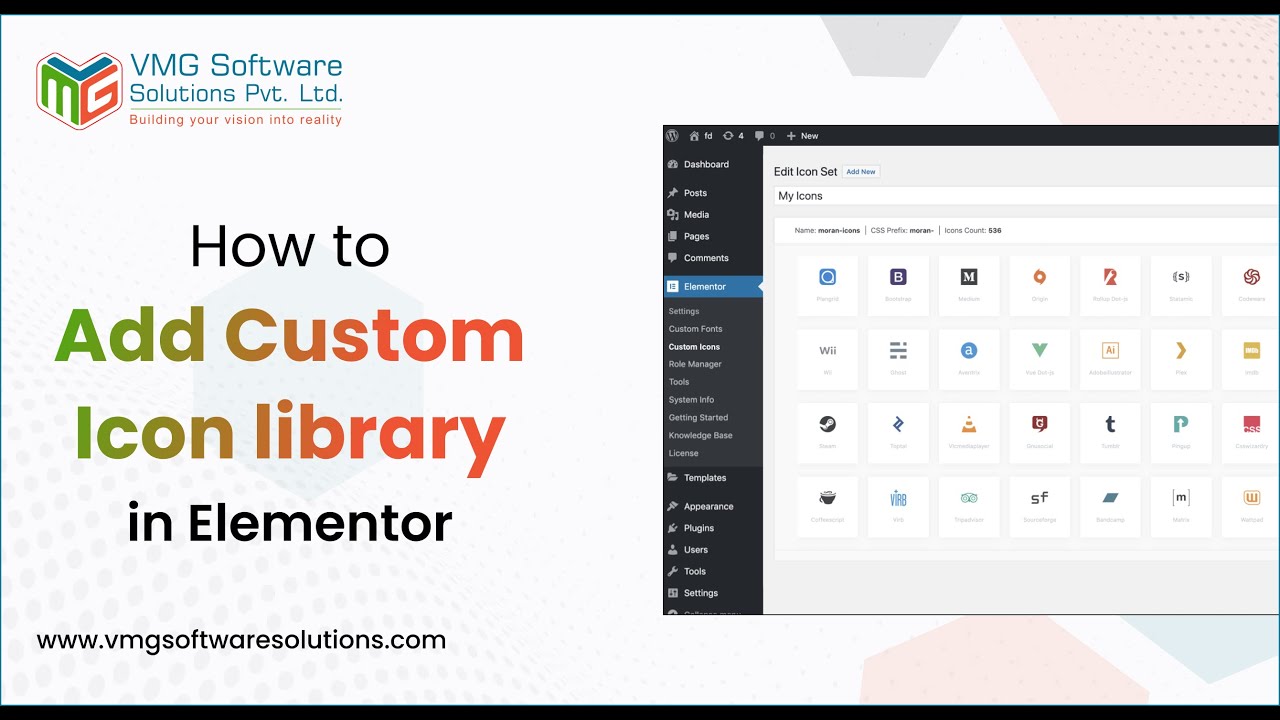 How to Add Custom Icon library in Elementor pro