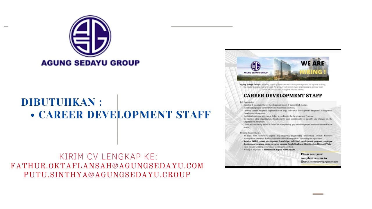 Lowongan kerja di Agung Sedayu Group