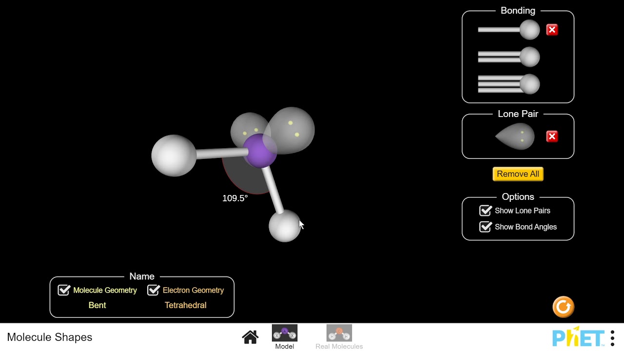 PHeT Simulation - Shapes of Molecules