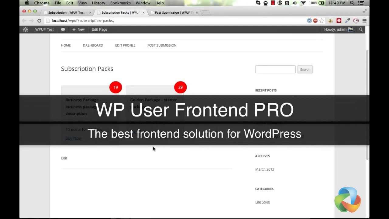 WP User Frontend PRO