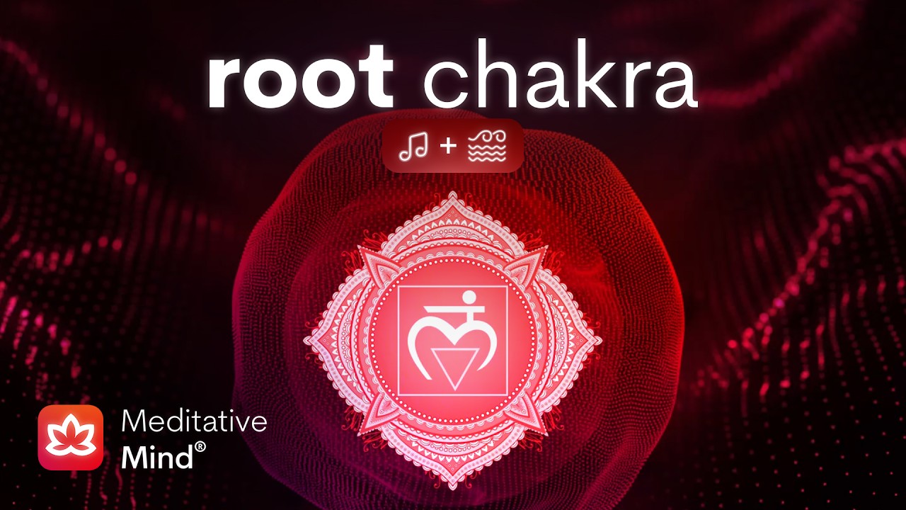 ROOT CHAKRA Healing Vibrational Sound Bath w/ Ocean Sounds | Let Go Worries, Anxiety, Fear