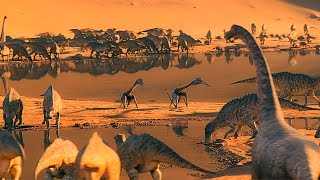 dinosaurs in deserts with water scarcity | DOCUMENTARY PREHISTORIC PLANET