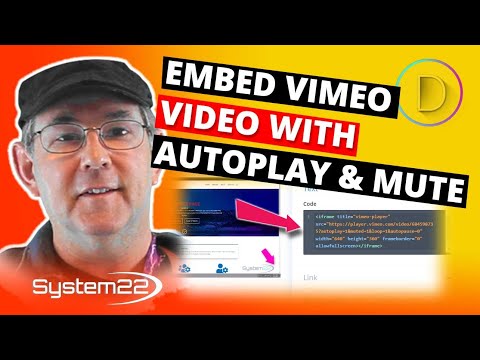 Divi Theme Embed A Vimeo Video with Autoplay And Mute