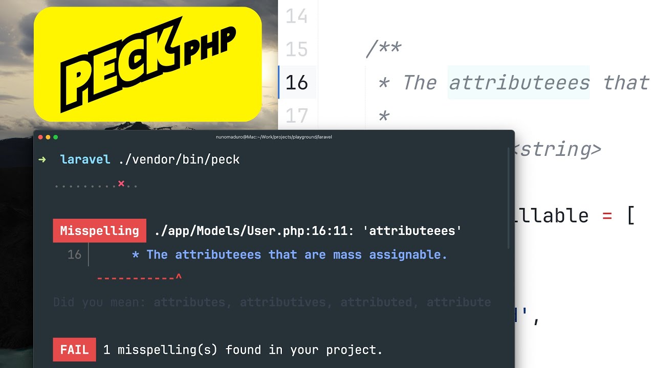 Introducing Peck PHP: Spot Wording & Spelling Mistakes in Your Codebase!