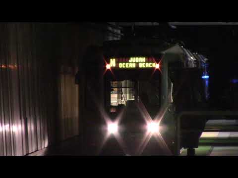 MUNI Railway - Breda LRV3 (N) #1525 Arriving into Embarcadero
