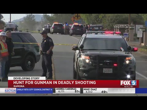 Hunt is On for Gunman in Ramona Killing