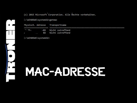 Windows 10: MAC-Adresse anzeigen (Eingabeaufforderung)
