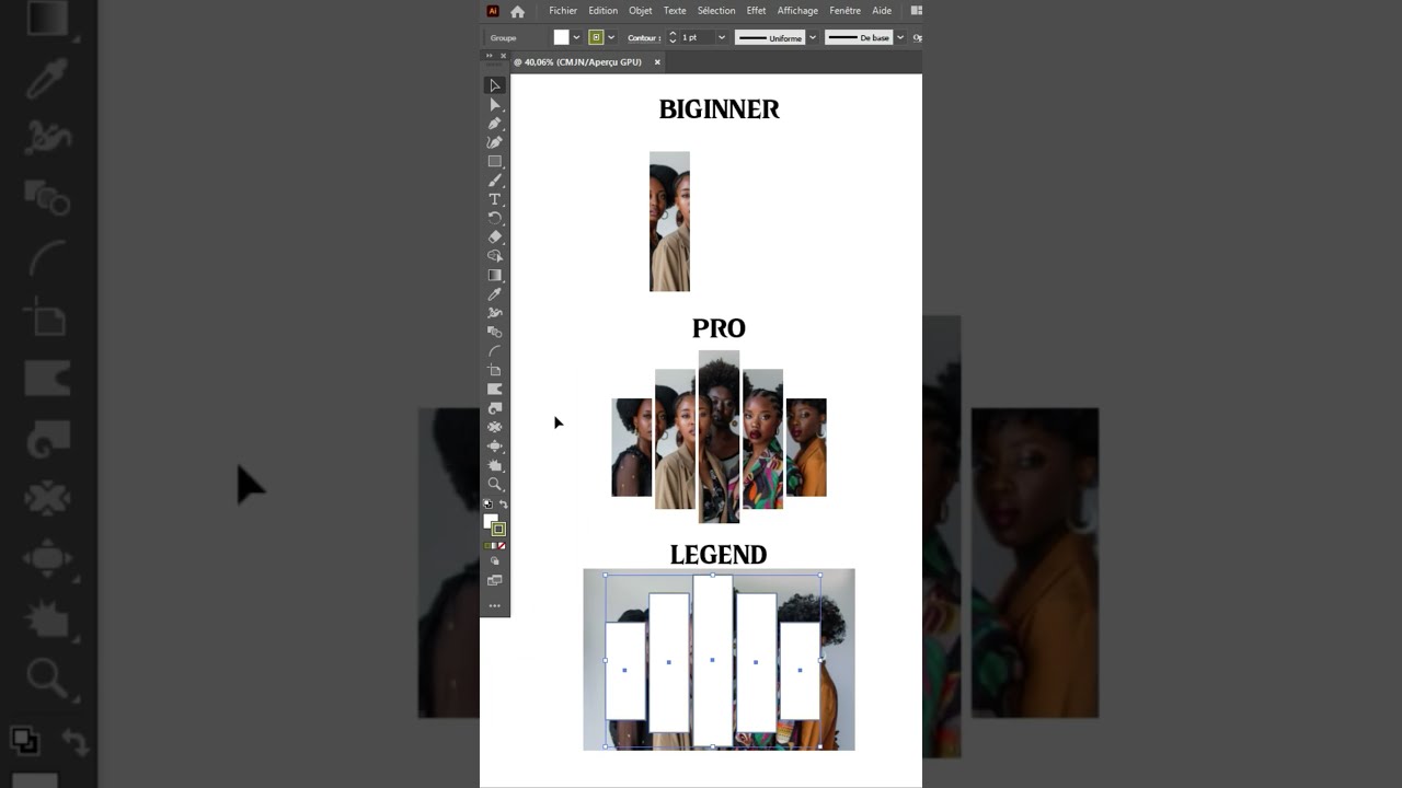 Beginner vs Pro vs Legend illustrator !
