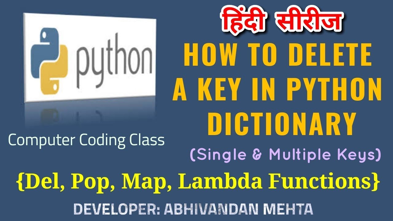 Python Dictionary Remove Multiple Keys | Python Dictionary Delete Multiple Keys | Python Tutorial