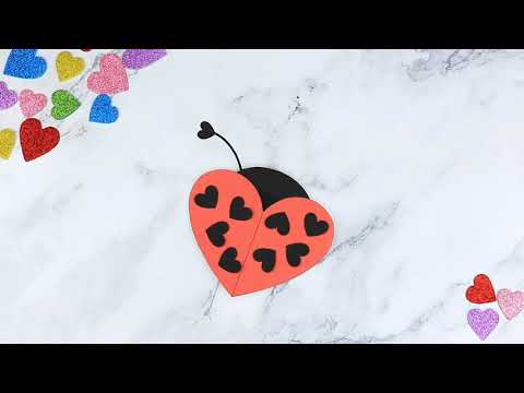 Free Printable Heart Shaped Ladybug Craft