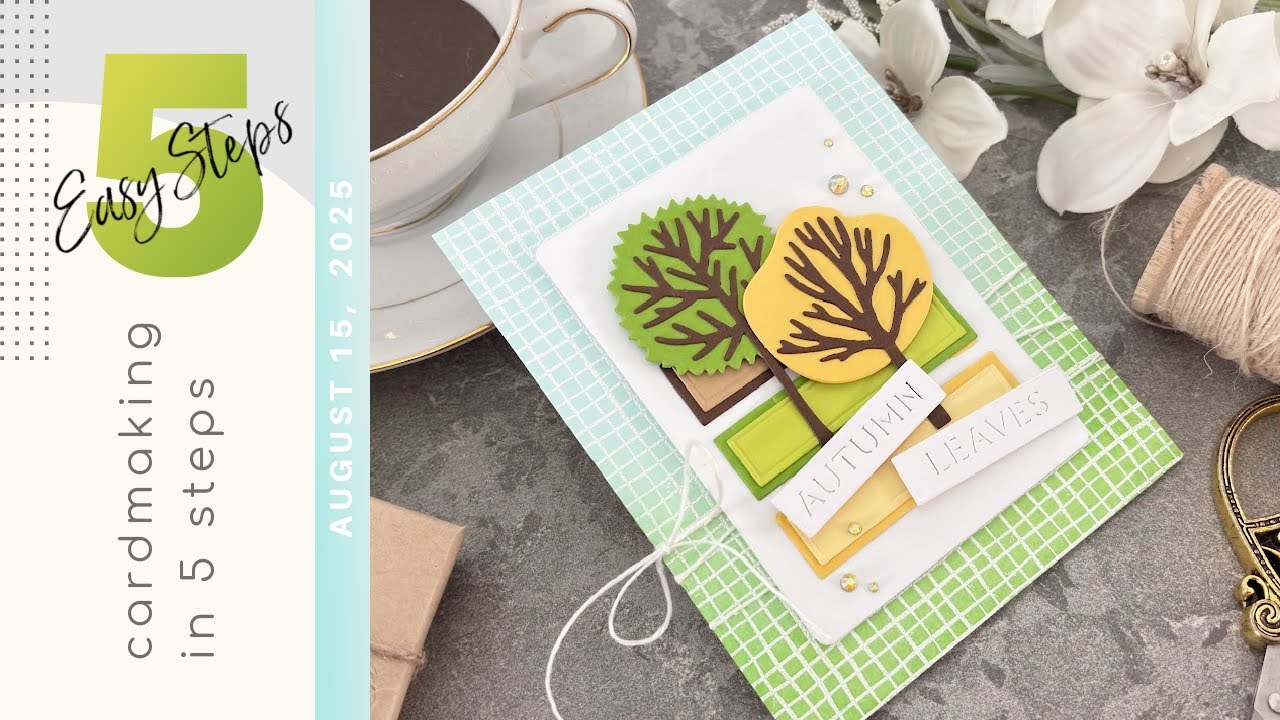 CARDMAKING IN 5 EASY STEPS | Create a Fall Card: Spellbinders Autumn Archives Tutorial