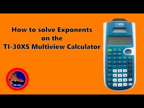 How to solve Exponents on the TI-30XS Multiview calculator