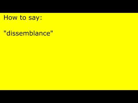 How to pronounce dissemblance