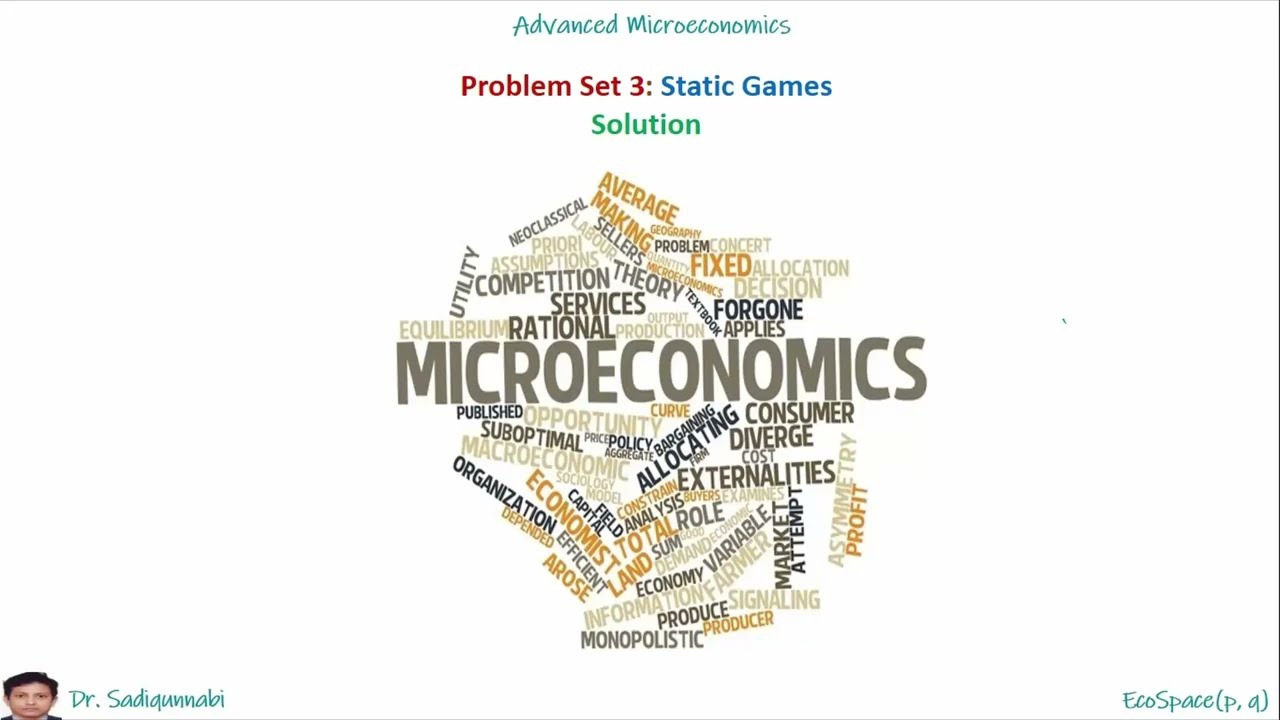 Solution to Problem Set 3 (Part 1): Static Games (Advanced Microeconomics)